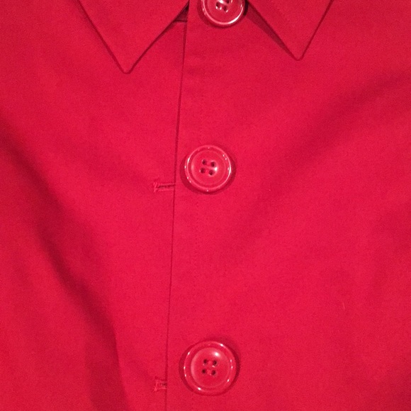Talbots | Jackets & Coats | Talbots Bright Red Half Trench Coat | Poshmark